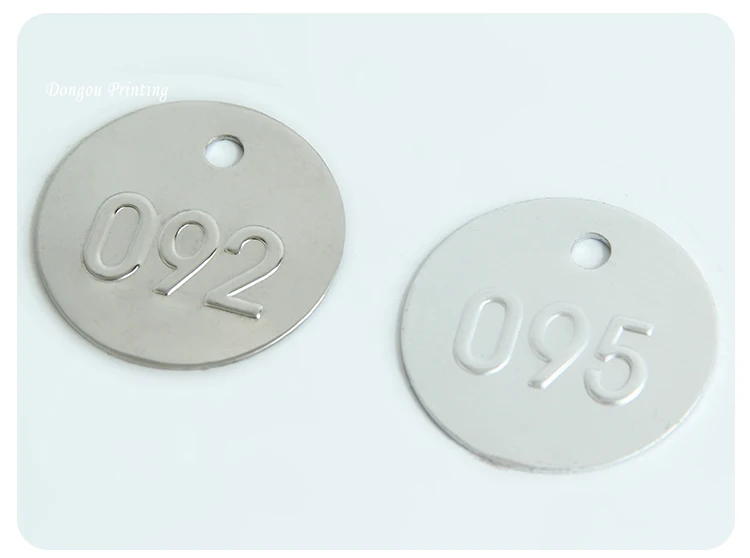 Cheap Embossed Numbers & Letters Small Metal Tag - Customizable