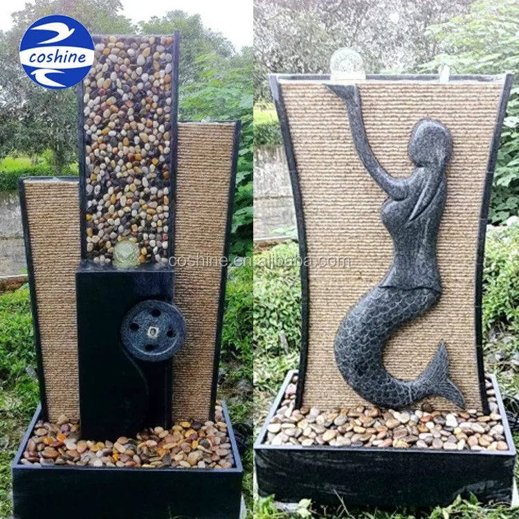 Granite Garden Landscaping Decking with Marble Waterfall