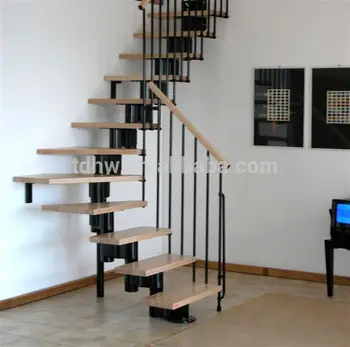 Adjustable Steel Structure Stair With Metal Railing/ Metal Staircase ...