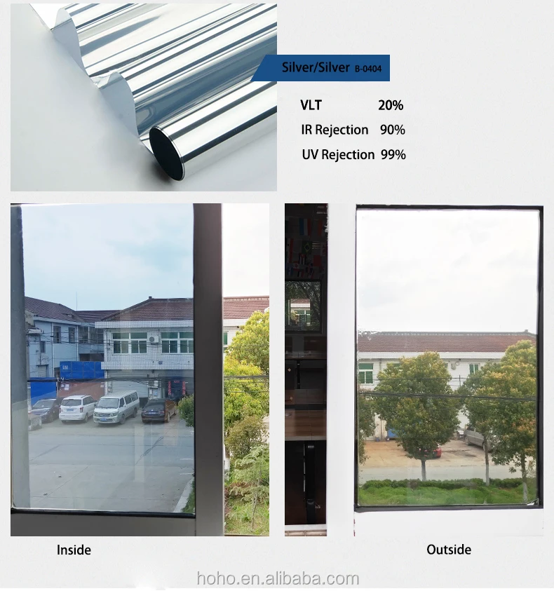1.52x30m Silver Mirror Effect Window Tint - Privacy & Style