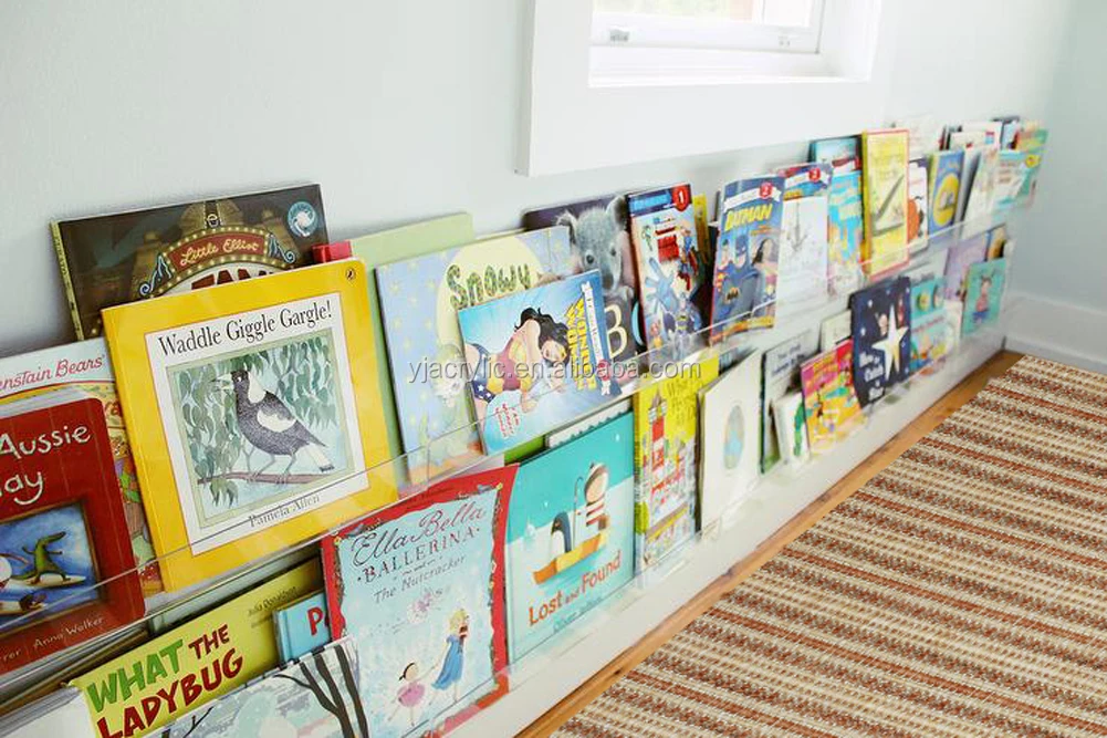 Acrylic Display Holder Wall Mount Acrylic Book Display Stand Clear ...