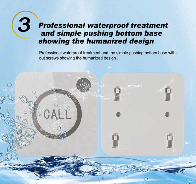 White Beautiful Touch To Call Wall Installed Hall Call Button - Buy ...