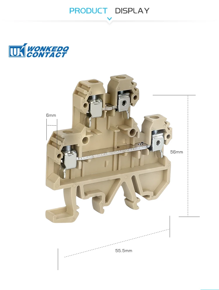 Jdk 4q/35 Feed Through Double Tier Terminal Block Multi Conductor - Buy ...