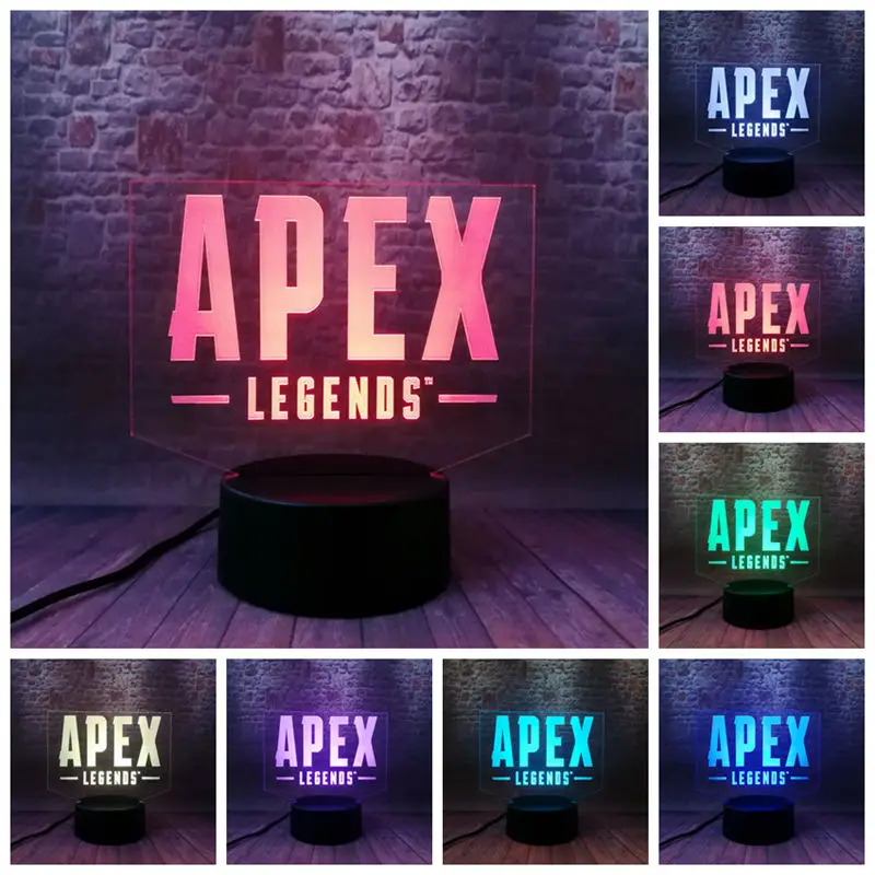 Apex Legends Battle Royalel Game Figure Model Illusion Led Lamp 7 ...