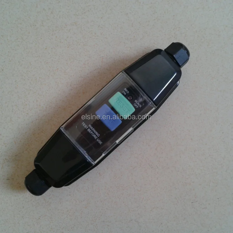 Elsine 16A Inline PRCD 30ma Trip - Rewireable RCD Plug