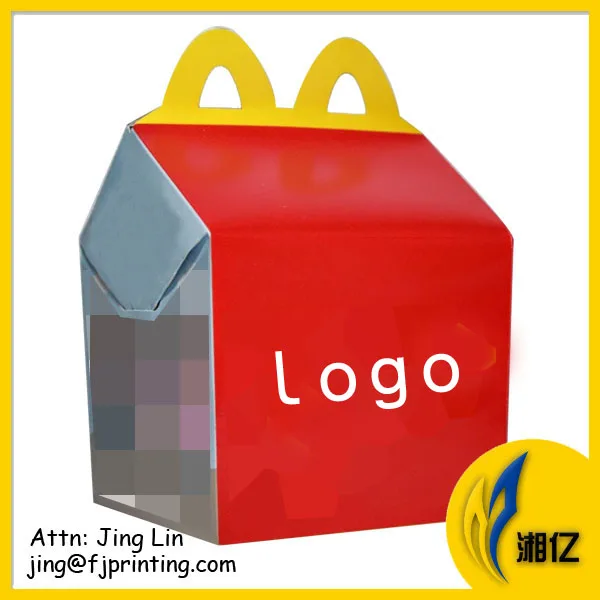 Kids Happy Meal Box Food Grade Gable Paper Box - Buy Gable Box,Paper ...