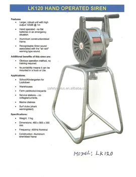 Portable Manual Air-raid Sound Warning Siren With Rail Stand,Air Raid ...