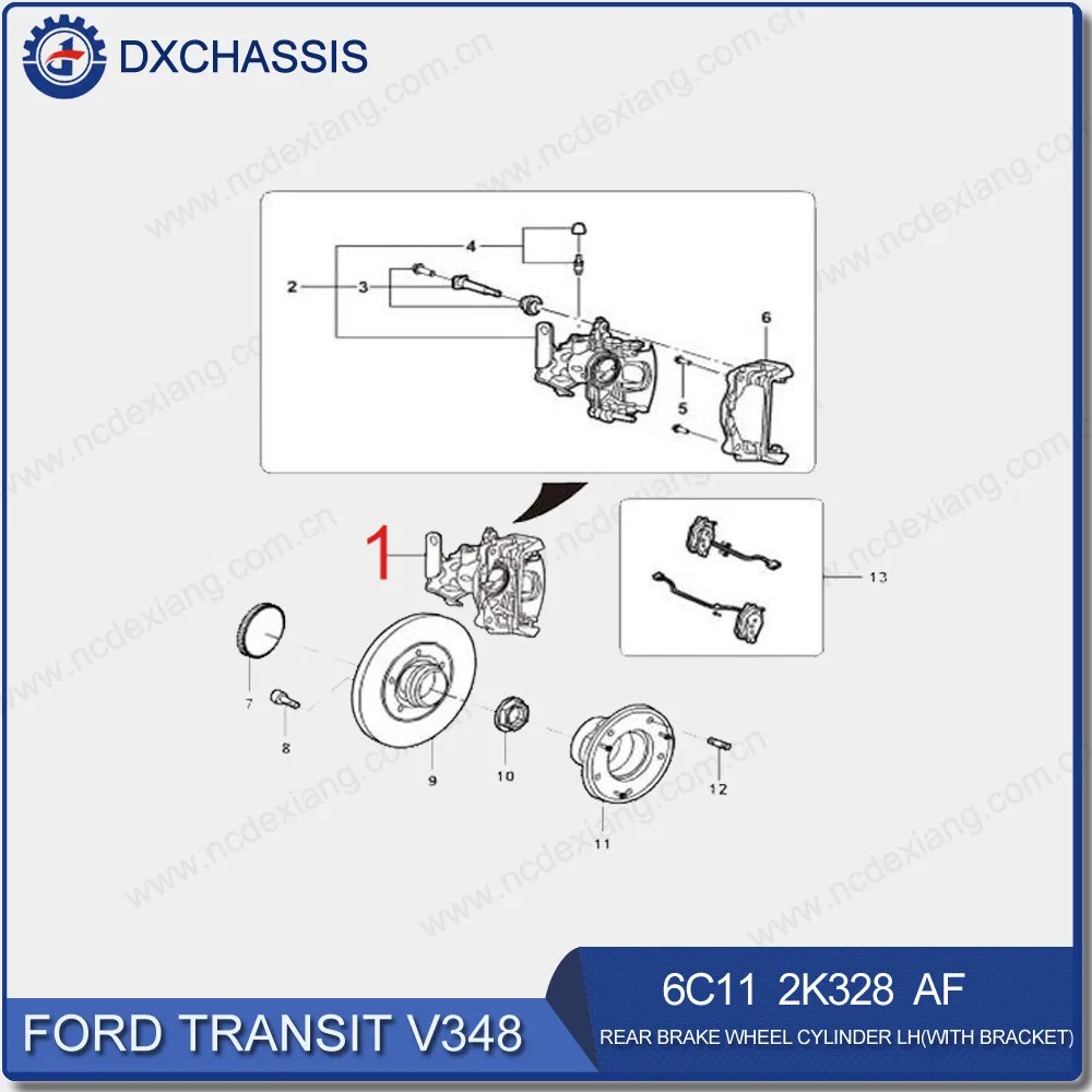 ของแท้เบรคcaliperสำหรับford Transit V348 6c11 2k328 Af Jc19 2k328 Aa ...