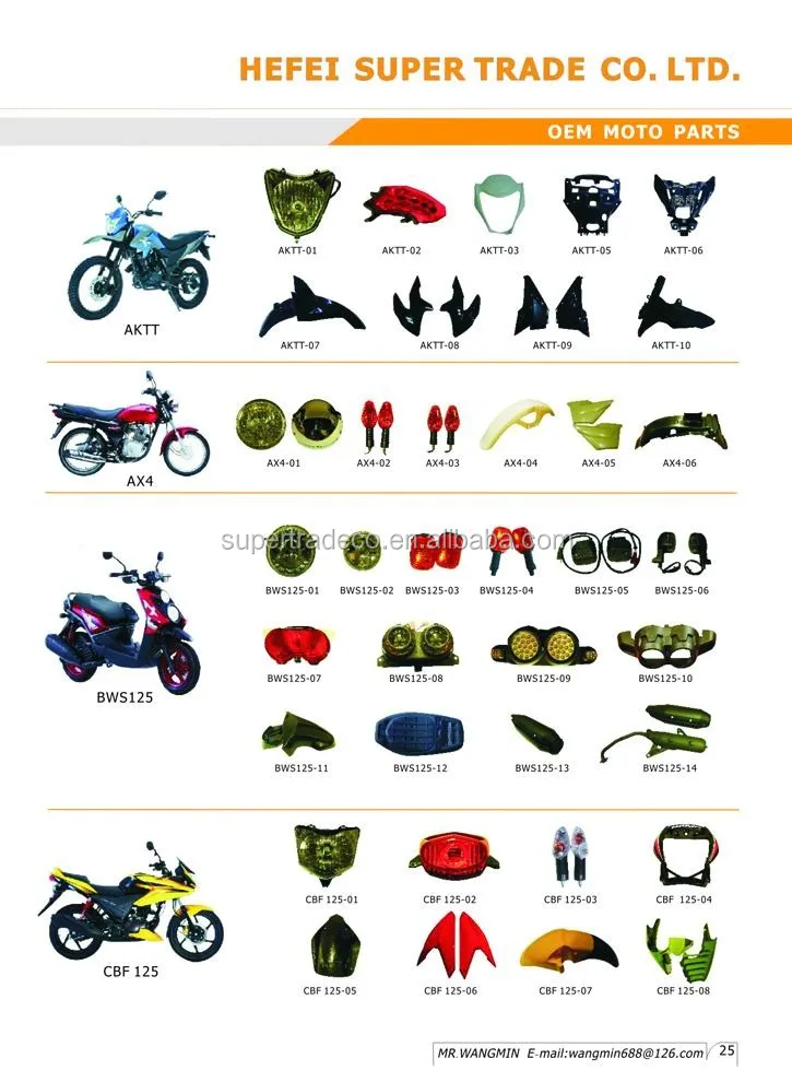 Oem Motorcycle Parts Motorcycle Frame Parts Complete Plastic Parts ...