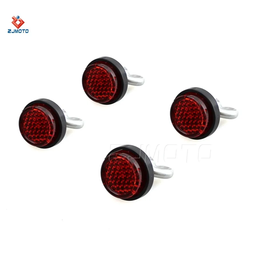 Universal Fit 4 Pack Red Mini Sportbike Motorcycle License Plate ...