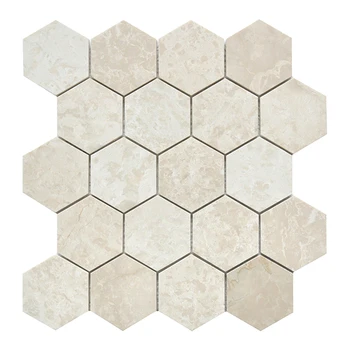 Hexagonal Beige Natural Stone Tiles For Kitchen Backsplash - Buy ...