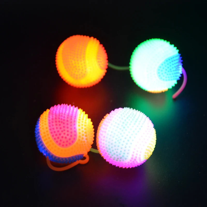 Light Up Bounce Soace Ball Flashing Spiky Ball Toys For Adult Children ...