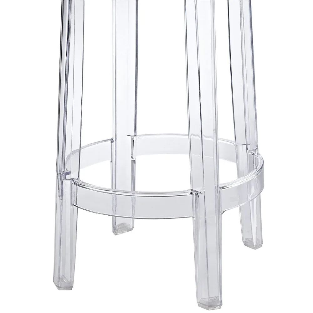 Modern Luxury China Home Center Plastic Round Counter Stool Clear ...