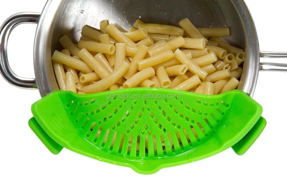 Kitchen Tools Silicone Pot Strainer Multi Use Oil Separator Lime Green ...
