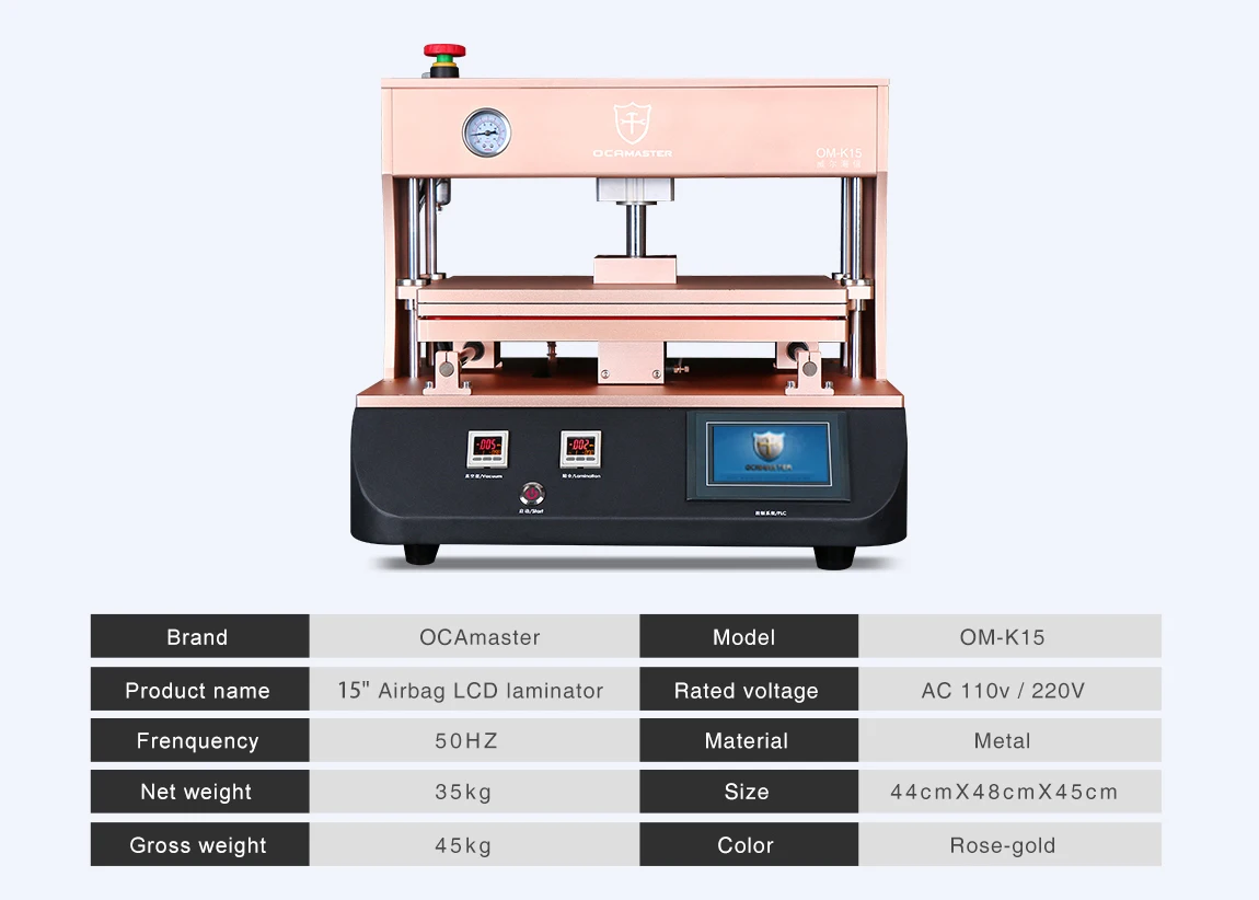 Ocamaster LCD Lamination Machine - Repair Cell Phone Screens