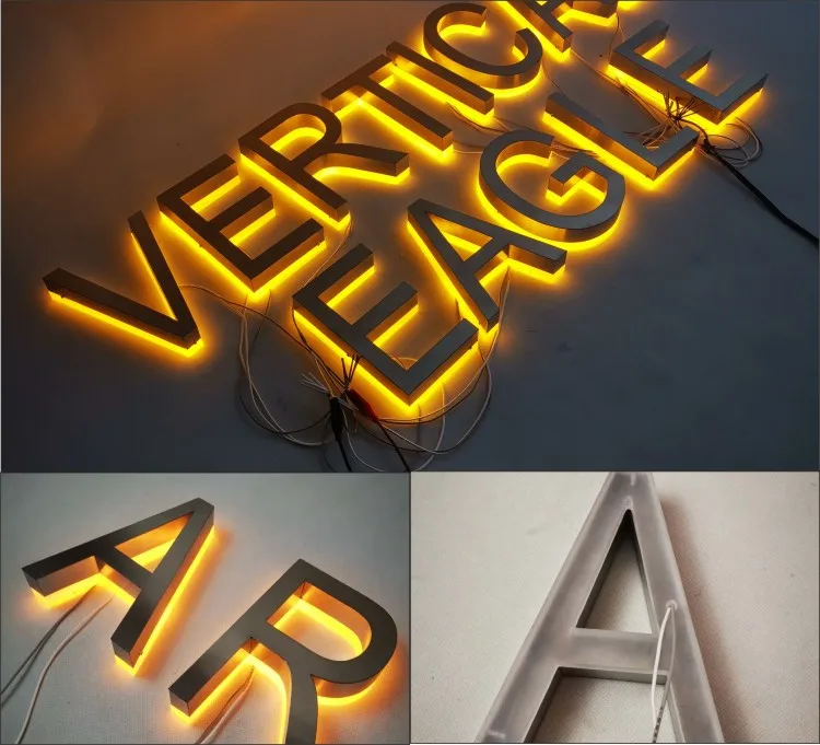 Magnetic Arabic Letter LED Illuminated Numbers Acrylic Letters Double ...