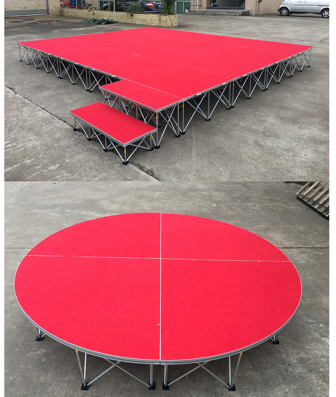 Exhibition Lighting Raised Floor,Portable Glass Platform Stage For ...