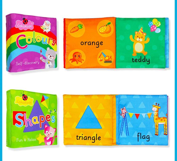 Alphabetic Numbers Color and Shapes Cloth Book for Babies