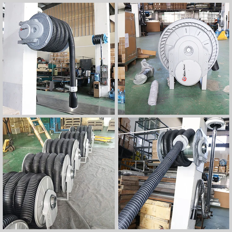 Car Repaier Equipment - Manual Exhaust Hose Reel with Motor