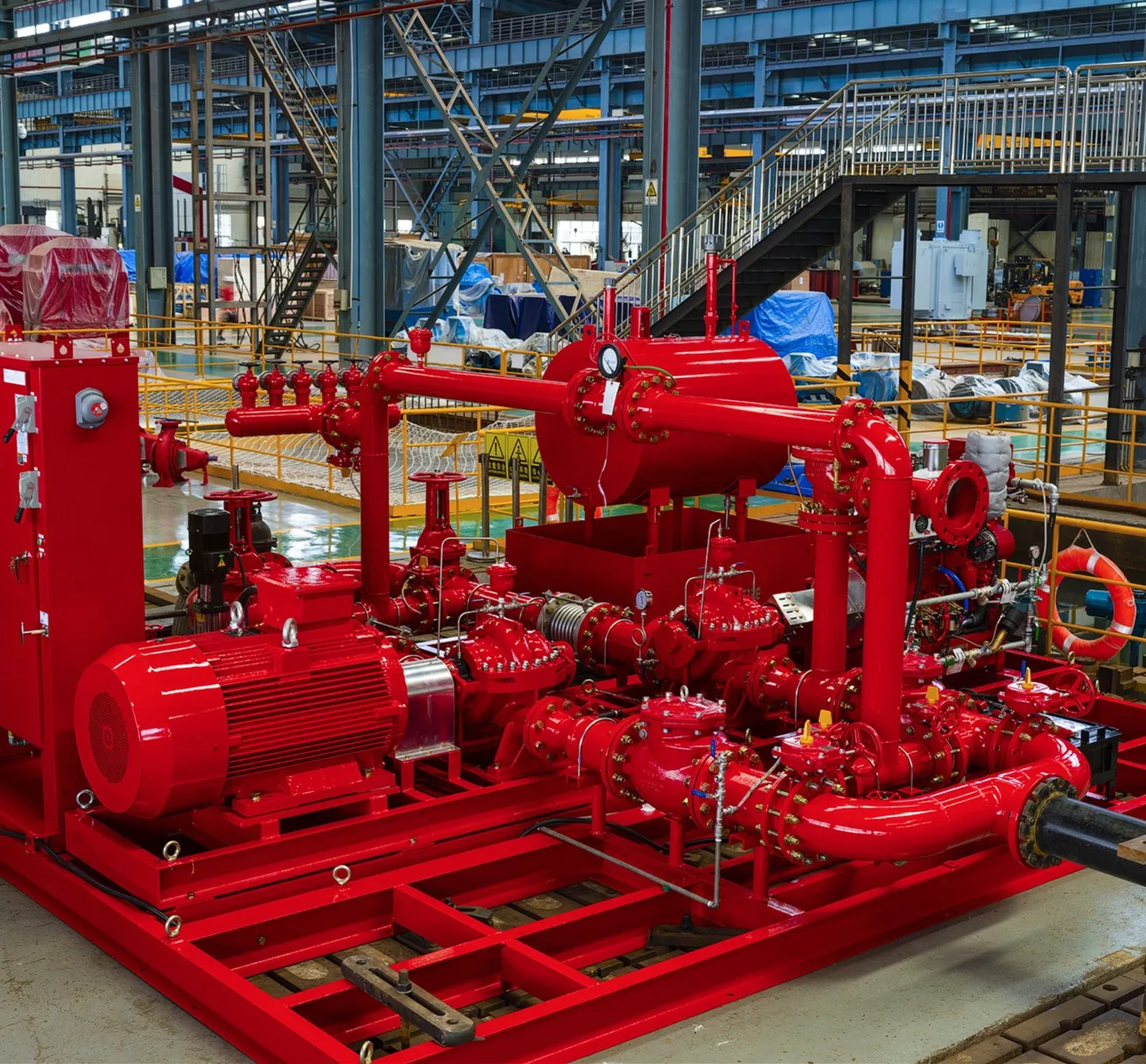 3500gpm @ 120psi Skid Mounted Package Split Case Fire Fighting Pump ...