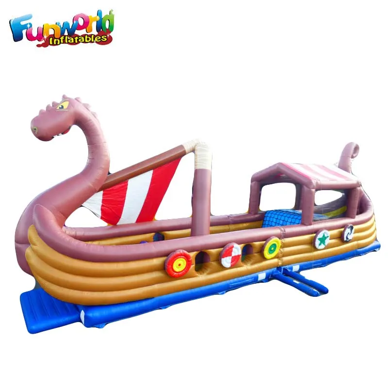 Viking Pirate Boat Inflatable Obstacle Bouncer - Fun & Durable