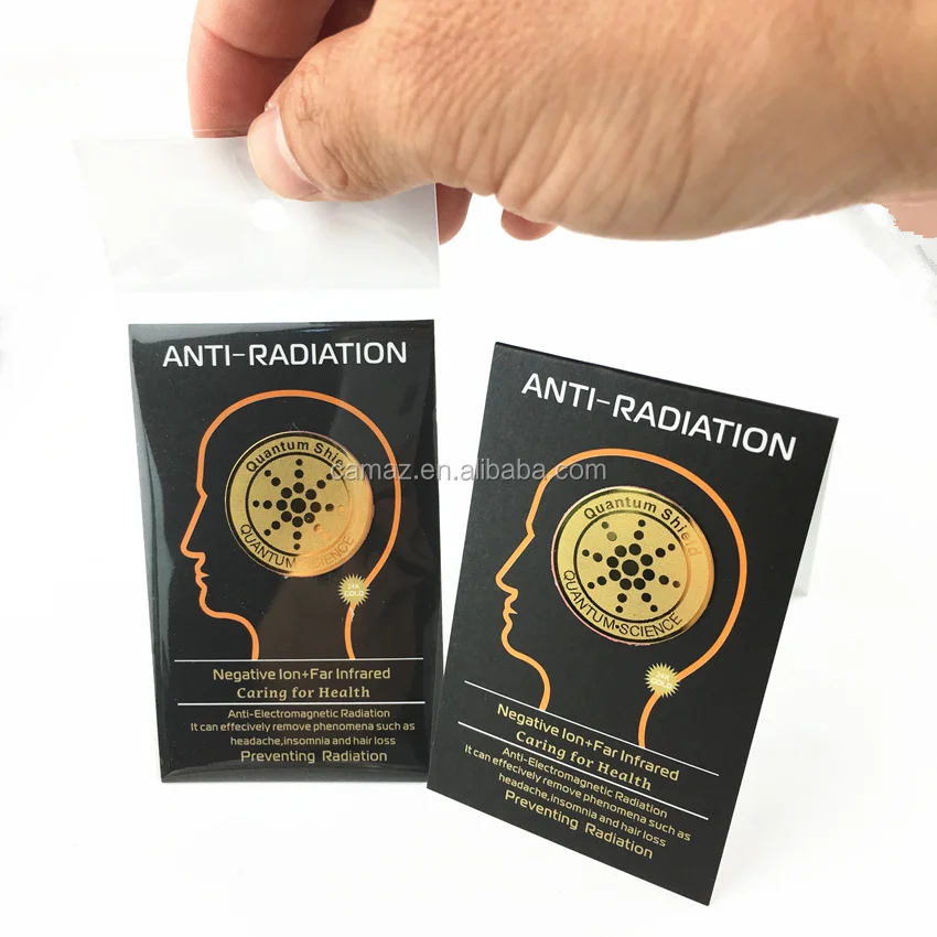 24k Gold Quantum Scalar Anti Radiation Sticker Negative Ion Sticker ...