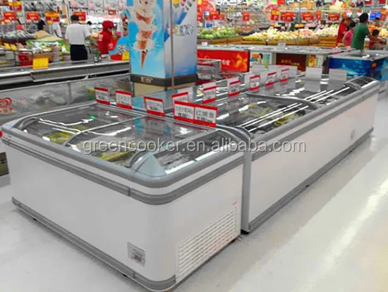 Large Volume Supermarket Island Freezer For Sale - Buy Display Freezer ...