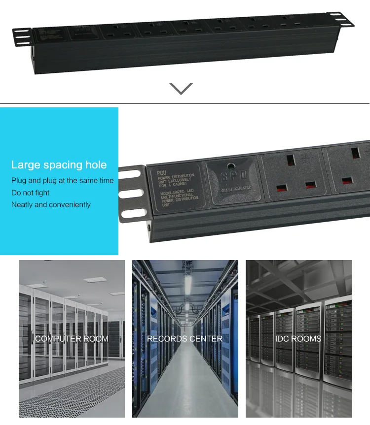 YG 13A Power Cable Strip Monitoring Smart PDU with Surge Protection