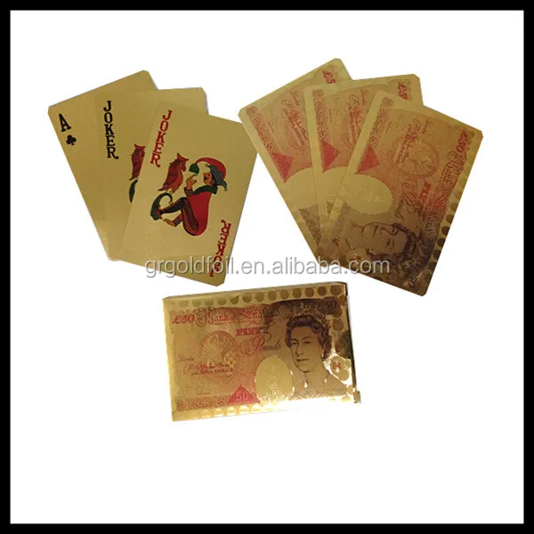 Gold Foil Playing Cards With Wooden Box - Buy Gold Foil Transparent ...