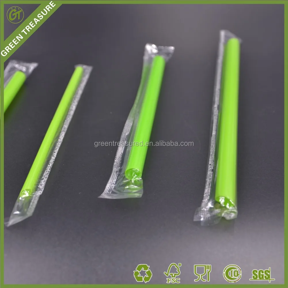 Large Diameter Plastic Straw Flat End Straw Hot Bubble Tea Big Mouth ...