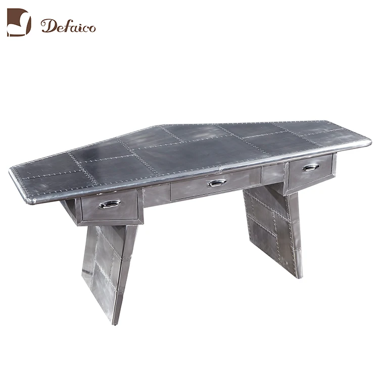 Aviation Airplane Aluminium Flying Table With Drawer Industrial Style ...