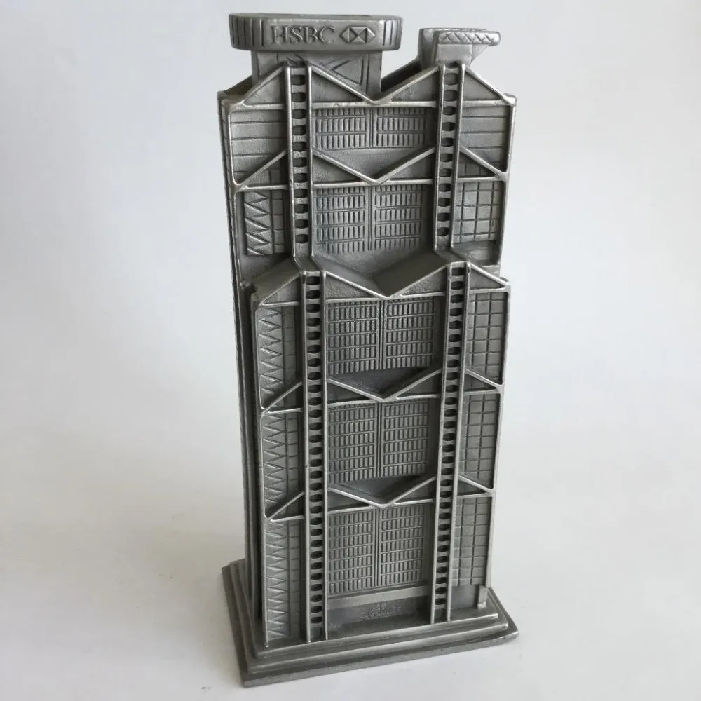 Custom Hsbc Metal Coin Bank 8inch Metal Craft Miniature Building - Buy ...