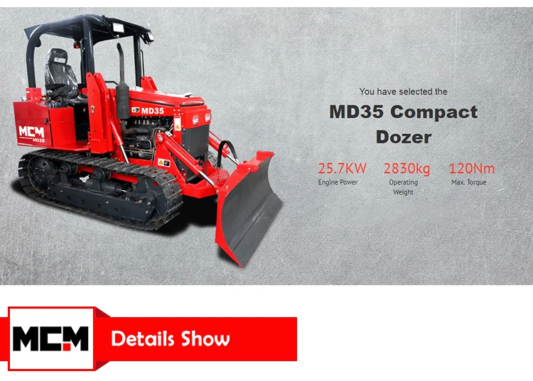 MCM MD35 Brand New 35HP Mini Bulldozer Crawler Multi-function High ...