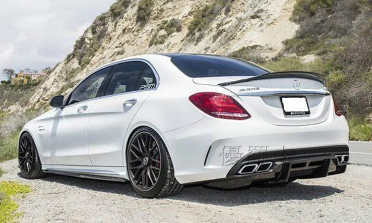 C63 Carbon Fiber Rear Wing For Mb C-class W205 C63 To P-style Carbon ...