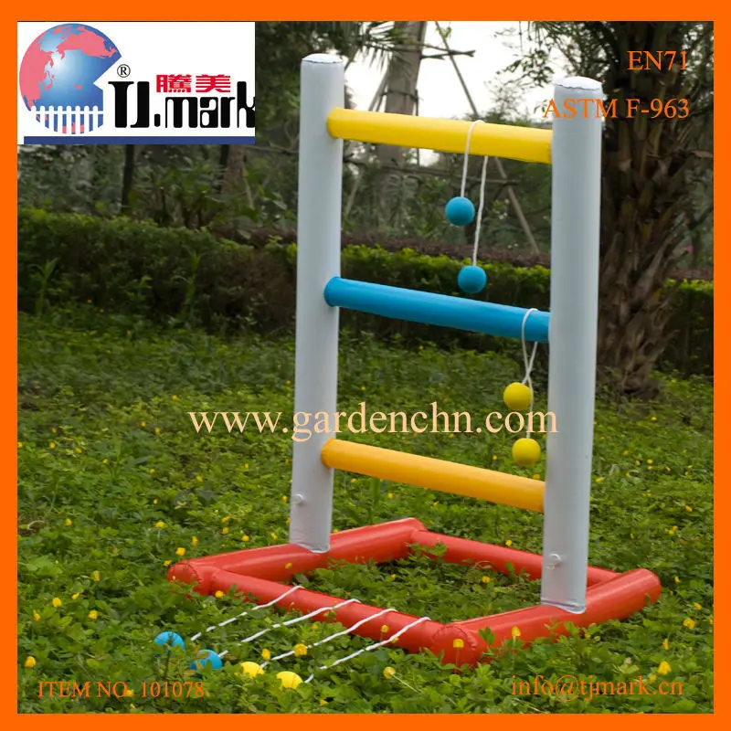 Plastic Bean Bag Toss&ladder Ball Game Set 2 In 1 Garden Game Ladder ...