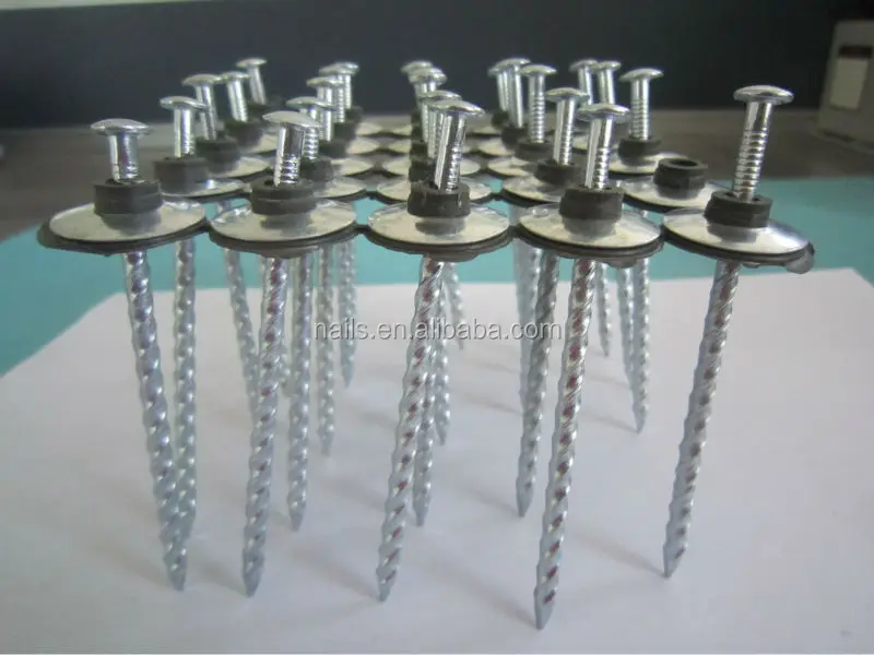 Wood Screw Nails With Flat Head With Gasket And Cover - Buy Screw Hook ...