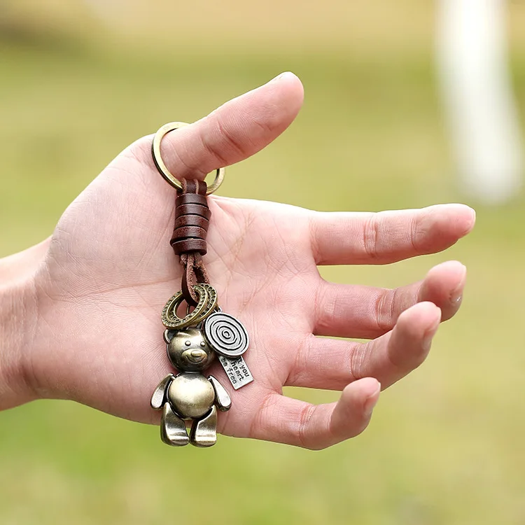 Vintage Punk Gothic Unisex Keychain - Custom Gold Tone