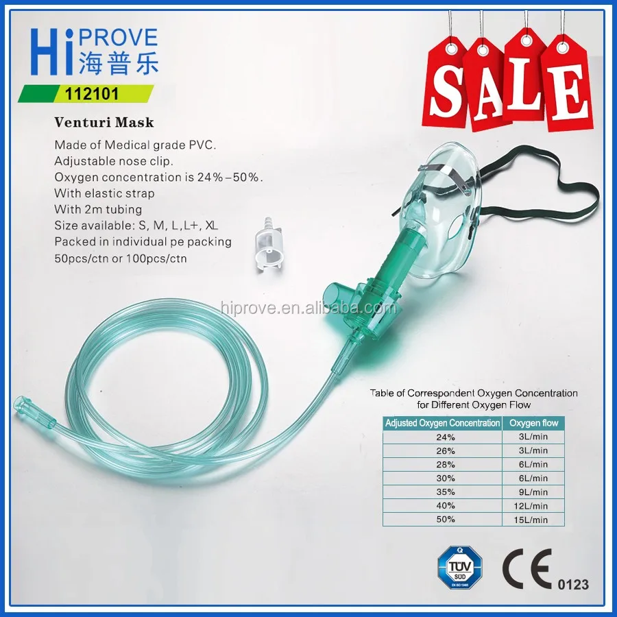 New Sealed 28% Medical Venturi Oxygen Mask,Paramedic,First Aid,Nurse ...