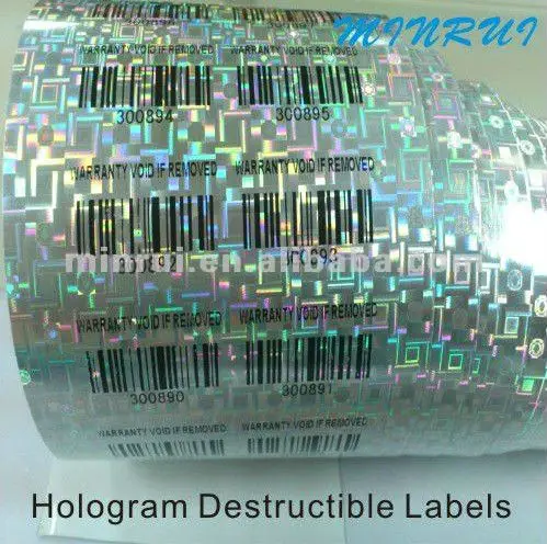 Custom Barcode Printer - Destructible Security Labels
