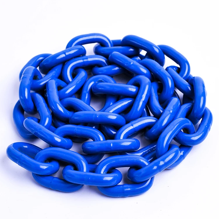 G100 Blue Powder Coated Welded Alloy Steel Chains for Lifting