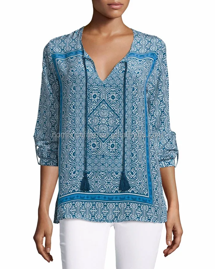 Indian Ethnic Style Tunic Tops Patterns - Buy Indian Tunic Patterns ...