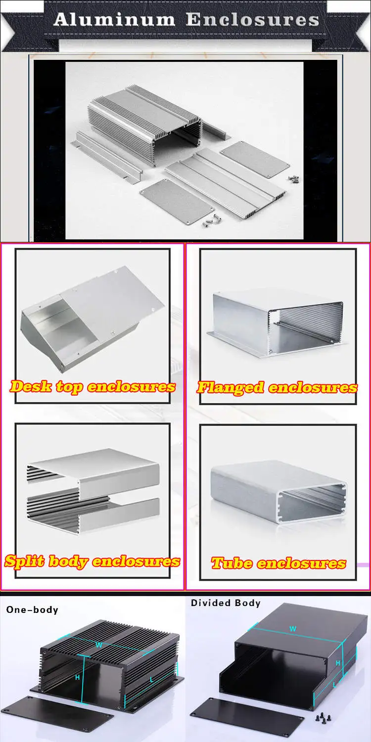 Amplifier Pcb Electronics Extruded Aluminum Project Box Enclosure ...