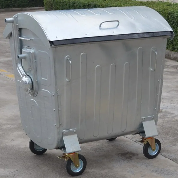 1100l Galvanized Steel Metal Dumpster Garbage Bin - Buy Metal Dumpster ...