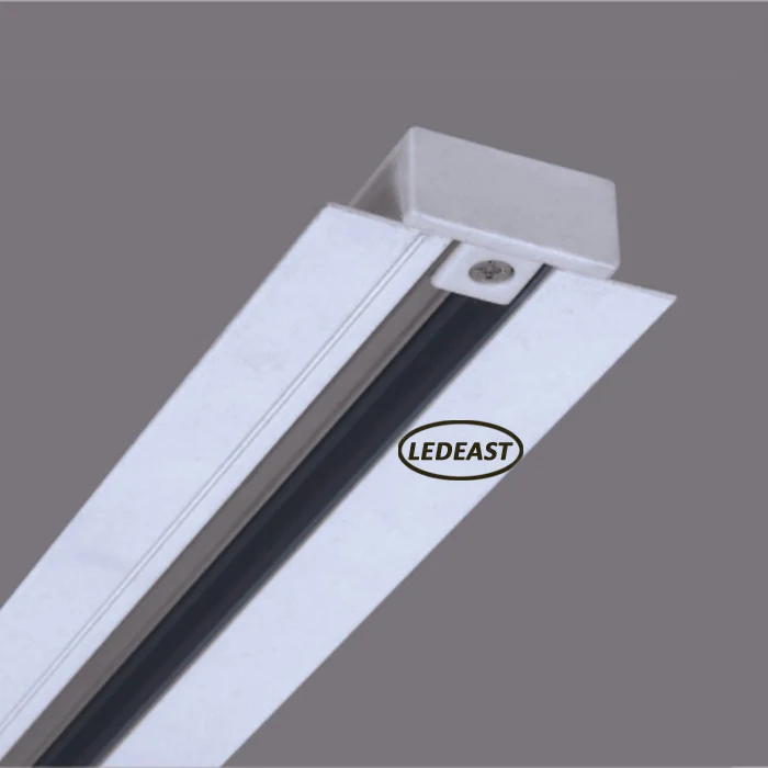Recessed H Type Track Rail System Single Circuit 3wires Aluminium Track ...