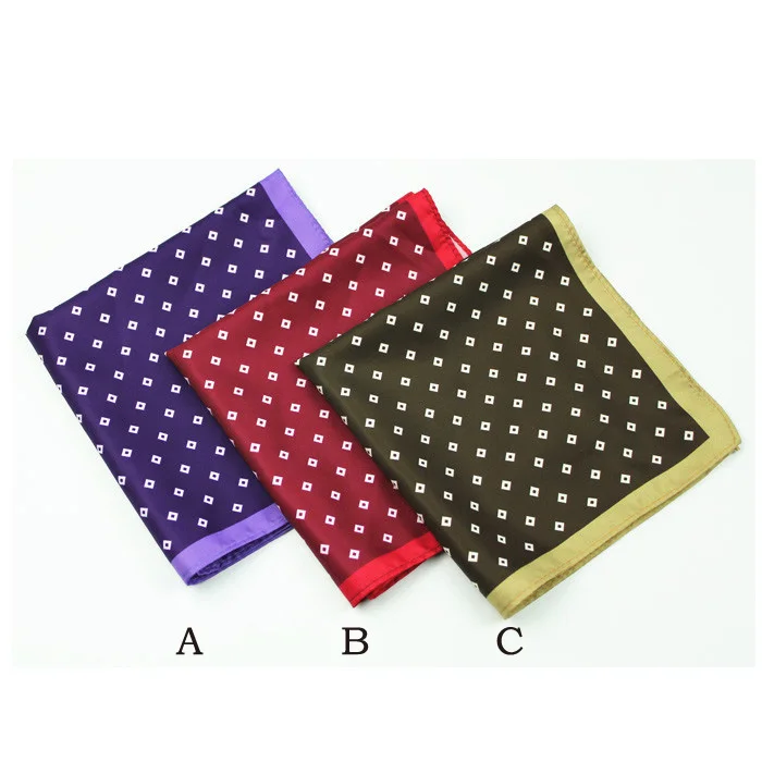 Check Pattern Hanky Custom Printed Shape Pocket Square Handkerchief ...