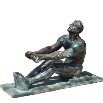Life Size Outdoor Sitting Muscle Bronze Athlete Statue - Buy Bronze ...