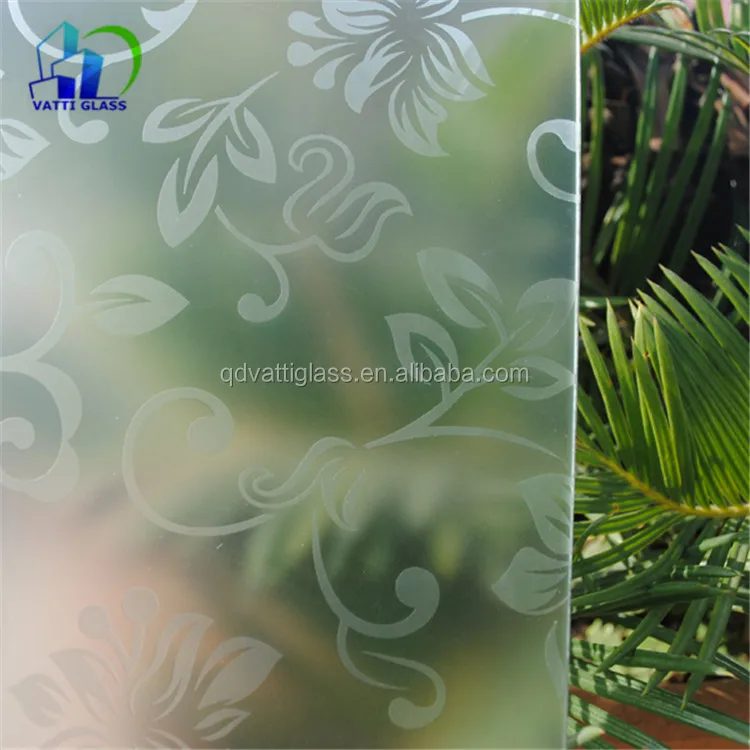 Decorative Acid Etched Pattern Glass For Shower Screen Pattern Glass ...