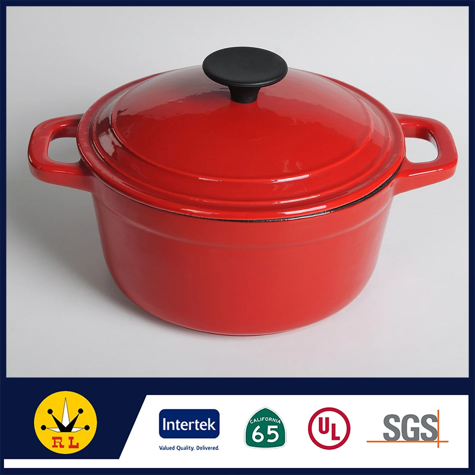 Basic 6 Quart Red Iron Cookware Set Enameled Cast Iron Dutch Oven - Buy ...