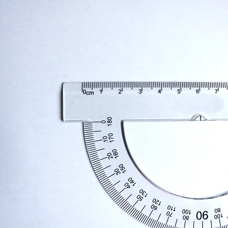 12cm Half Moon Plastic Protractor 180 Degree Protractor - Buy ...