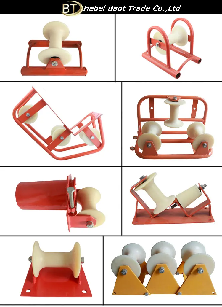 Manhole Cabel Roller Triple Cable Rollers For Pulling Underground ...